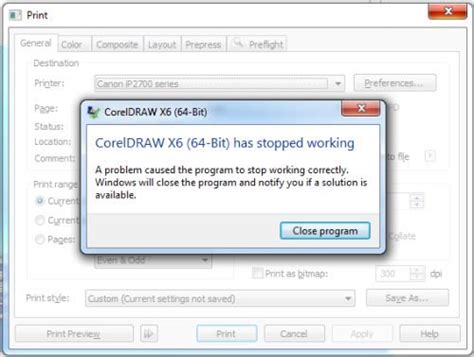 Coreldraw X6 Crashed When Try To Print Print Preview Coreldraw X6 Coreldraw Graphics Suite