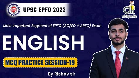 UPSC EPFO Exam 2023 English MCQ Practice Session 19 EPFO APFC