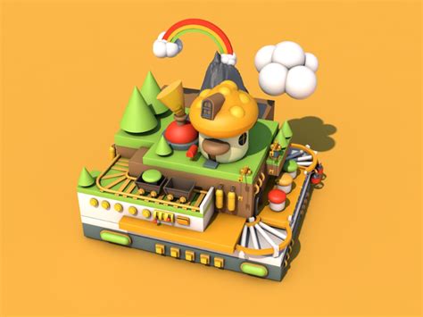 场景建模（临摹）郭宗琦 站酷zcool