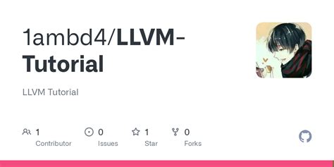 Github 1ambd4llvm Tutorial Llvm Tutorial
