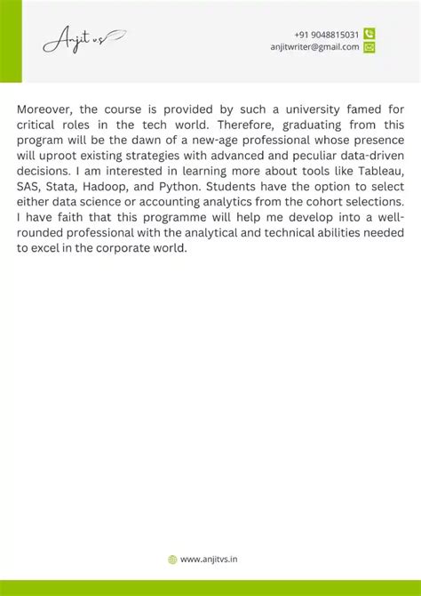 Data Science Personal Statement Examples Anjit Vs