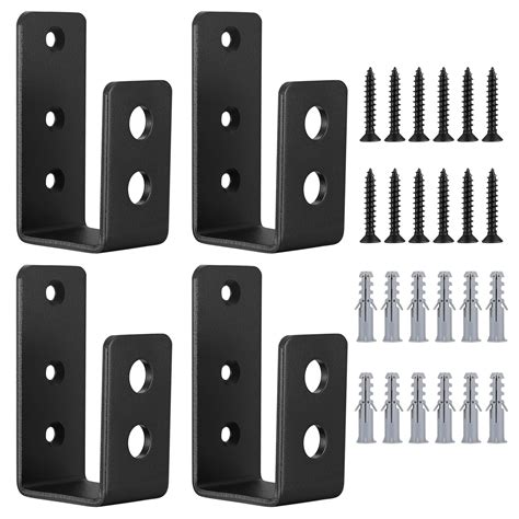 4 Pcs Door Barricade Brackets Door Barricade Clamps U Brackets U