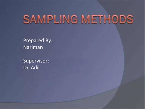 Sampling Methods Biostatistics Pptx Pptx Science
