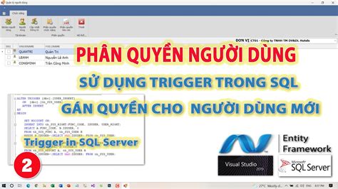 Tạo Trigger Tự động Phân Quyền Cho Người Dùng Trigger In Sqlserver