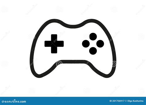 Minimal Gaming Symbol Stream Modern Games Wireless Controller Icon Stock Vector