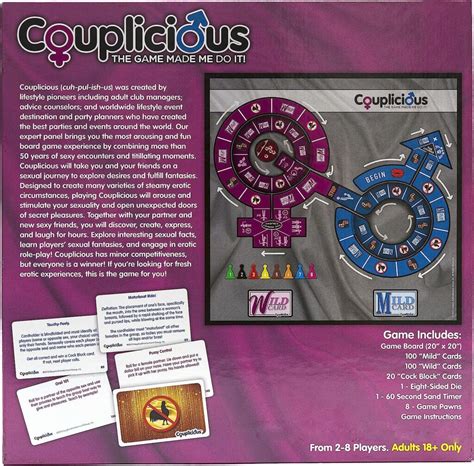 Couplicious The 1 Sex Board Game By SDC Com