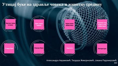 Утицај буке на здравље човека и животну средину By Teodora Živojinović On Prezi