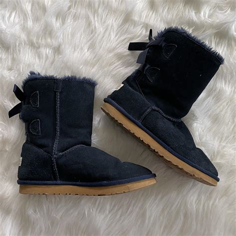 Super Cute Ugg Bow Boots Are In Pre Owned Condition Depop