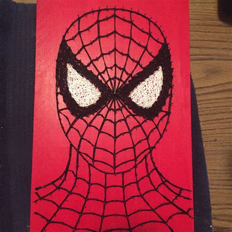 Spider Man String Art String Art Art Projects Spiderman Embroidery