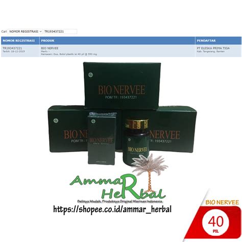Bionerve Bio Nervee Herbal Asli Bio Nerve BPOM 100 ORIGINAL Shopee