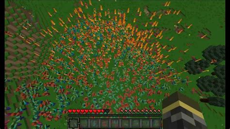 Spawning 1000 Zombies In Minecraft Youtube