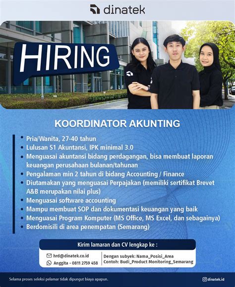 Hiring Accountingjob Financejob Jobopportunity Lokerakunting2024