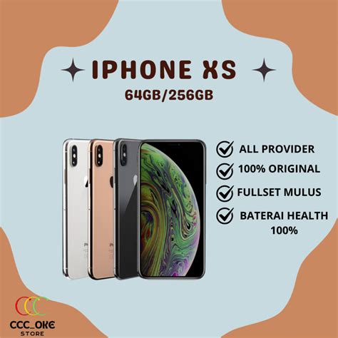 Jual Iphone Xs Xs Max Gb Gb Fullset Mulus Second Original Good Conditions Shopee
