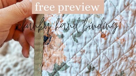 Free Preview Wholecloth Quilty Pillow Class Binding Lesson Youtube