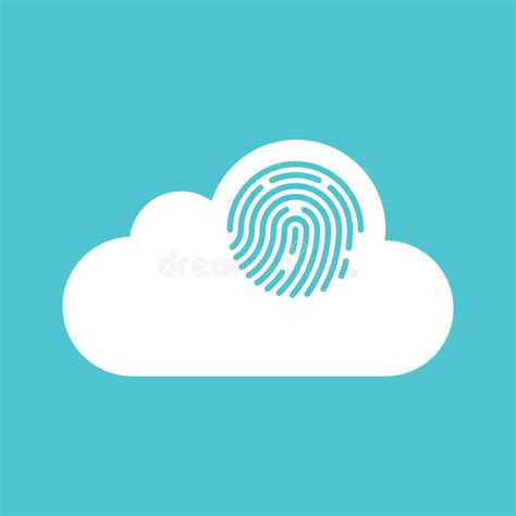 Cloud Computing Security Concept Flat Design Stock Vector