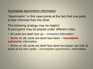 PPT Complete Vs Incomplete Information Games PowerPoint Presentation ID