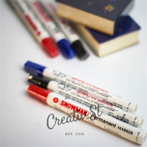 Jual Snowman Spidol Permanen Permanent Marker G 12 Hitam Biru Merah