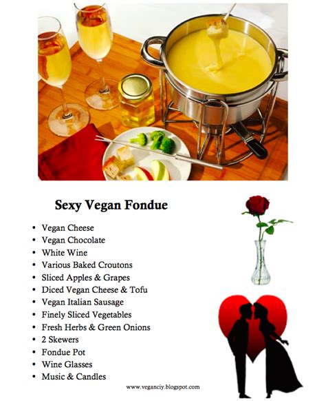 Vegan Create It Yourself Valentine Day Sexy Fondue Vegan Style