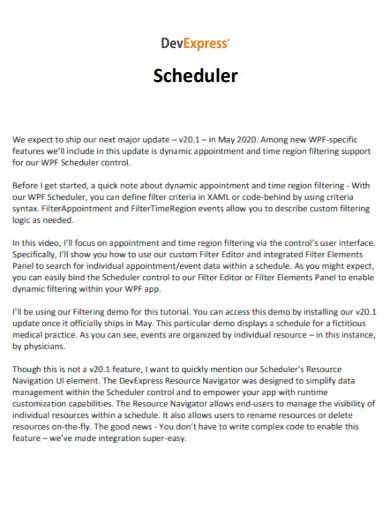 30 Free Scheduler Samples To Download