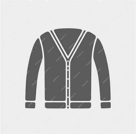 Premium Vector Mens Cardigan Icon On A Background Vector Illustration