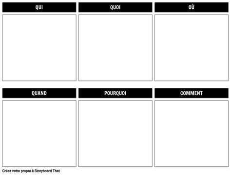 Modèle 5 Ws et H Storyboard par fr examples