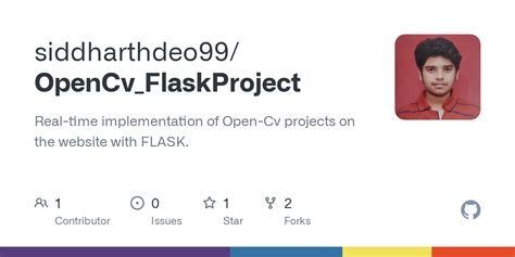 Github Siddharthdeo99opencvflaskproject Real Time Implementation