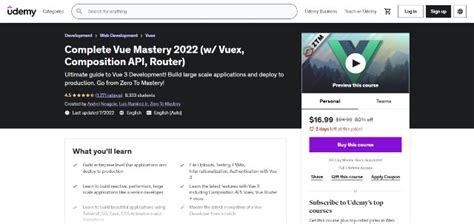 5 best vue js courses to learn online in 2024 victory tale
