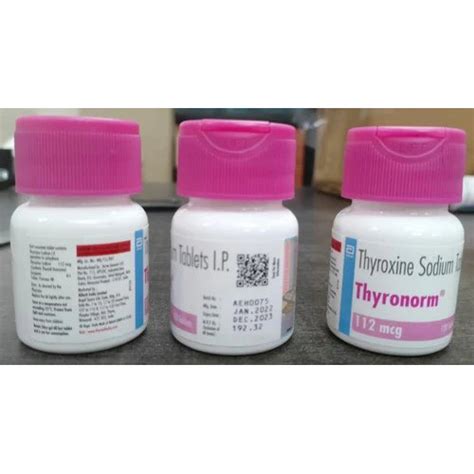 Thyroxine Sodium Tablet 50 Mcg 10mm Round White Tablets In Bottle Active Ingredient