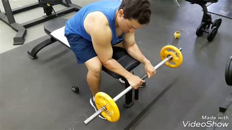 Curl De Antebrazos Con Barra Y Agarre En Pronacion Youtube