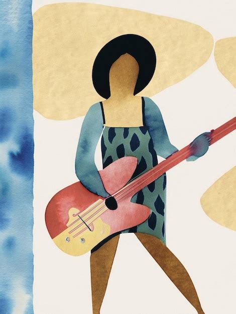 Premium Ai Image Woman Playing A Guitar In A Nightclub
