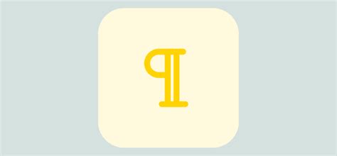 The Pilcrow Or Paragraph Symbol Keyboard Shortcuts