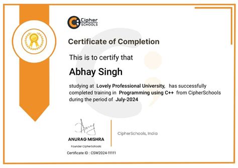 Abhay Singh On Linkedin Programming Cplusplus Cipherschools