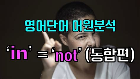 영어단어 어원분석 접두사 In의 의미와 활용 통합편 Youtube