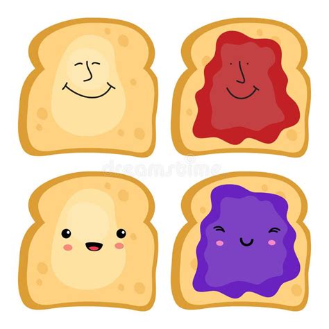 Caricatura Vectorial Divertida De La Rebanada De Pan Tostado