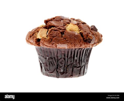 Triple Chocolate Muffin Stock Photo Alamy