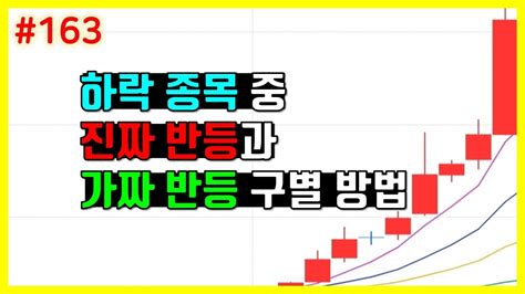 하락 종목 중 진짜 반등 자리와 가짜 반등 자리 구별 방법 수저혁명 163 Youtube