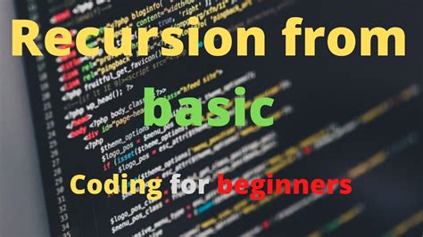 Recursion From Basic Programming For Beginners YouTube