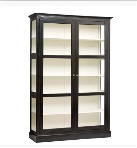Large Black And Glass Display Cabinet Black Cabinet Vitrine Etsy Uk