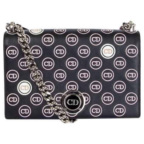 Dior Black Patent Leather Medium Lady Dior Top Handle Bag For Sale At