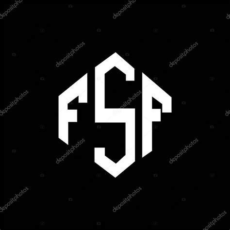 Fsf Letter Logo Design With Polygon Shape Fsf Polygon And Cube Shape