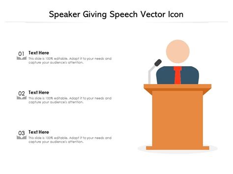 Speaker Giving Speech Vector Icon Ppt Powerpoint Presentation Summary