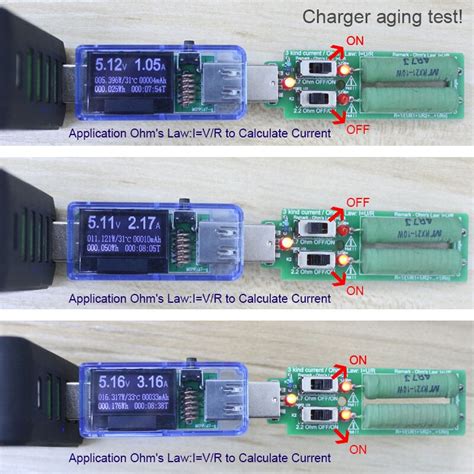 ATORCH USB tester + load DC Digital voltmeter amperimetro power bank ...