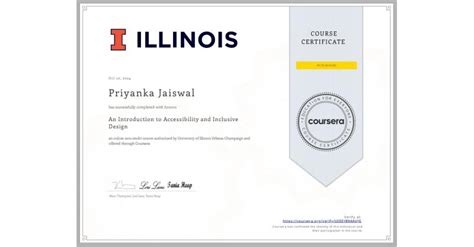 Priyanka Jaiswal On Linkedin Completion Certificate For An Introduction To Accessibility And