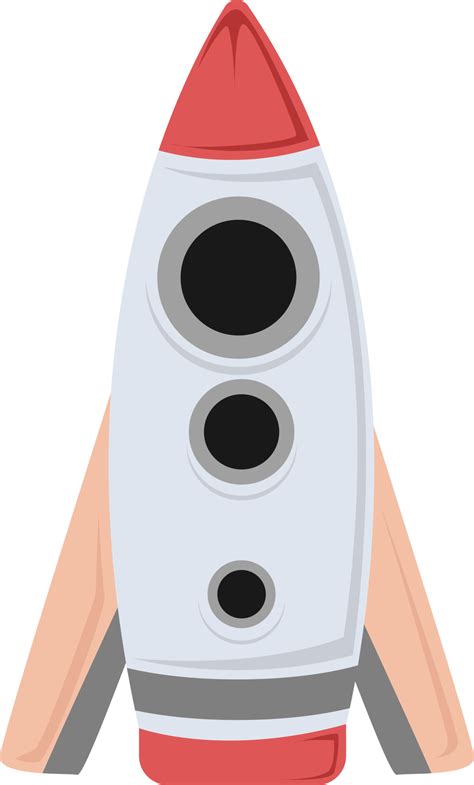 Rocket Spaceship Simple Flat Illustration 14207856 Png