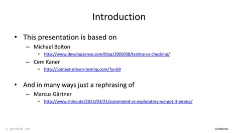 Testing Vs Checking Rephrased PPT