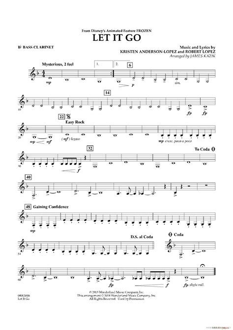 Let It Go（《冰雪奇缘》主题曲）（交响管乐 ） 歌谱简谱网