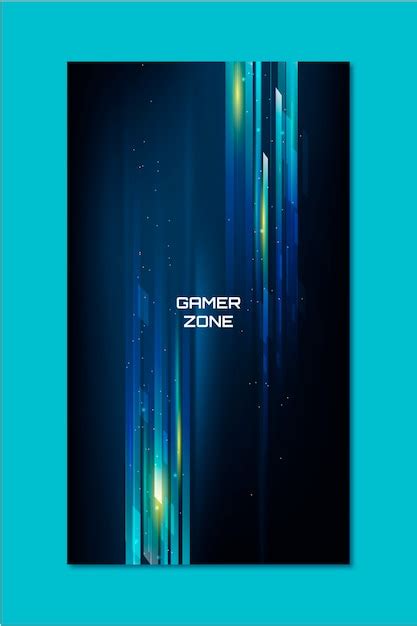 미래 지향적인 게임 및 스트리밍 모바일 월페이퍼 무료 벡터