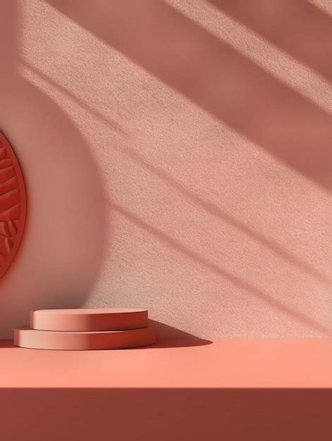 Premium Ai Image Shadows On A Pink Light