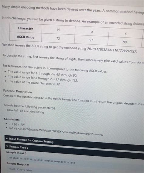 Solved Many Simple Encoding Methods Have Been Devised Over