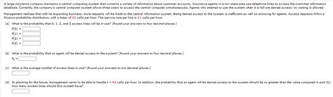 Solved Poisson Probability Distribution With A Mean Of Chegg